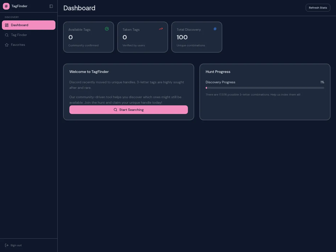 Discord Tag Finder