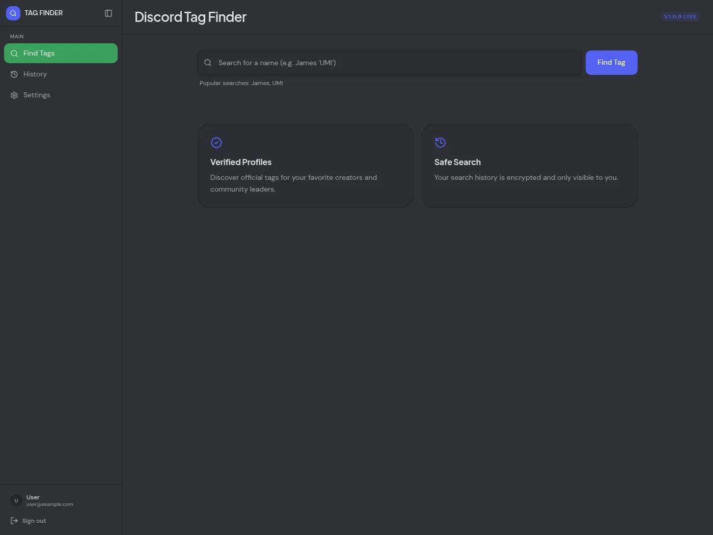 Discord Tag Finder