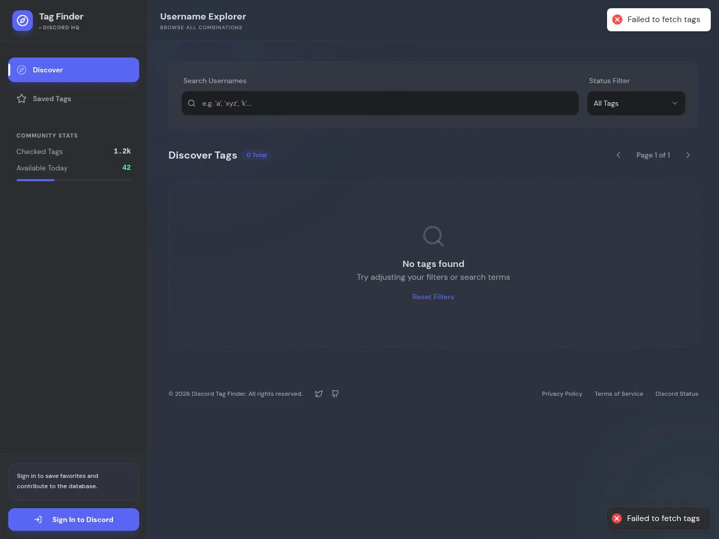 Discord Tag Finder