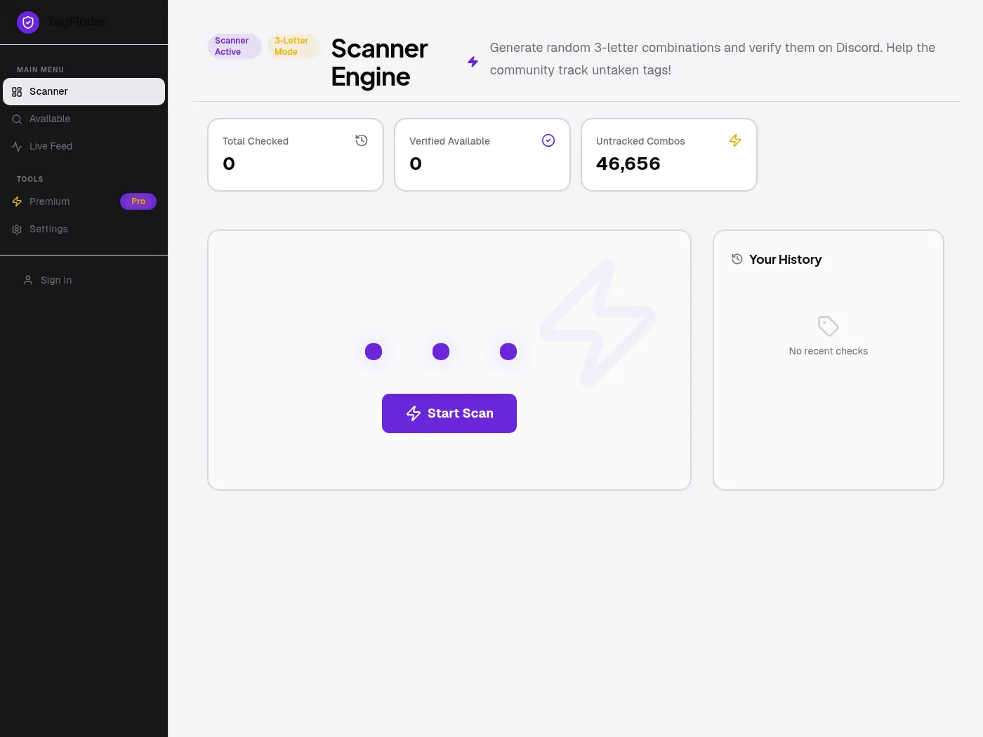 Discord Tag Finder