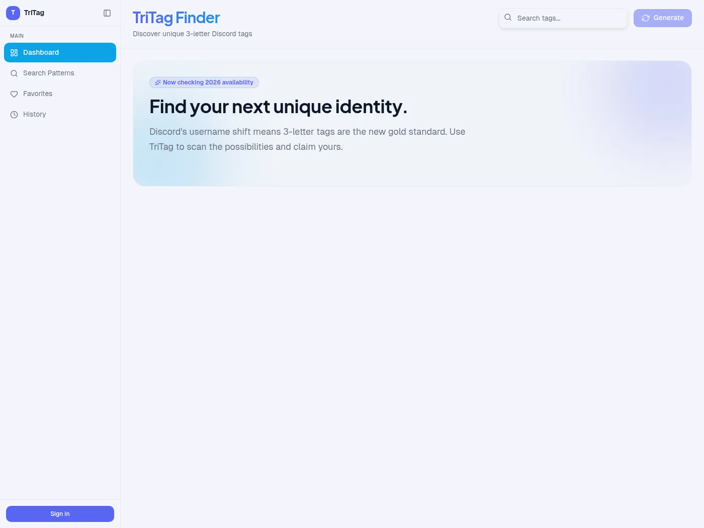 TriTag Discord Finder