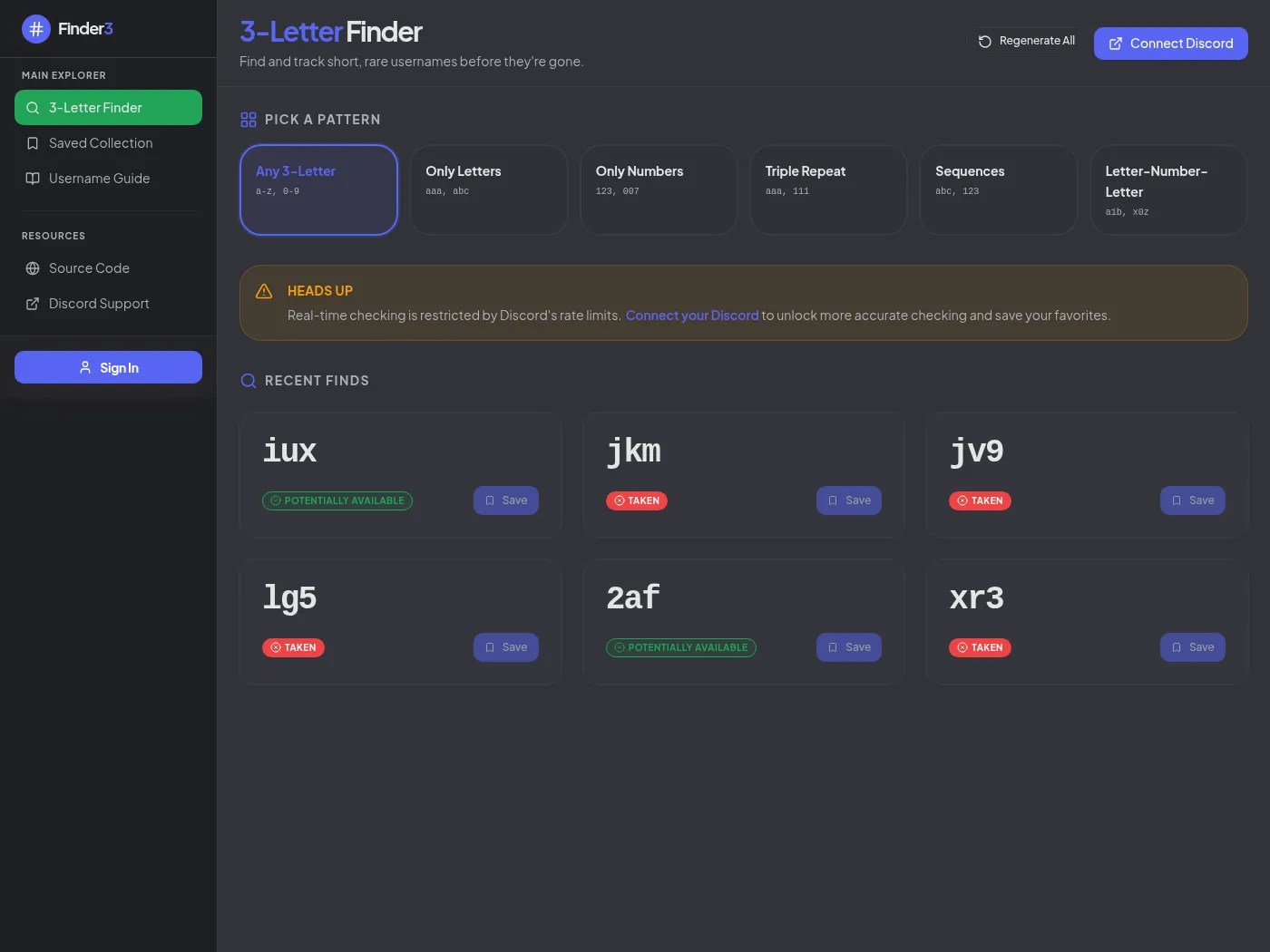 Untaken Discord Tagger