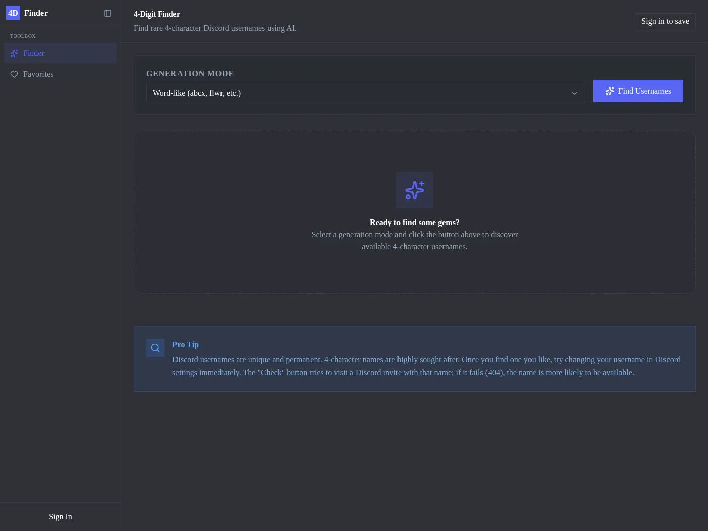 Discord 4-Digit Finder