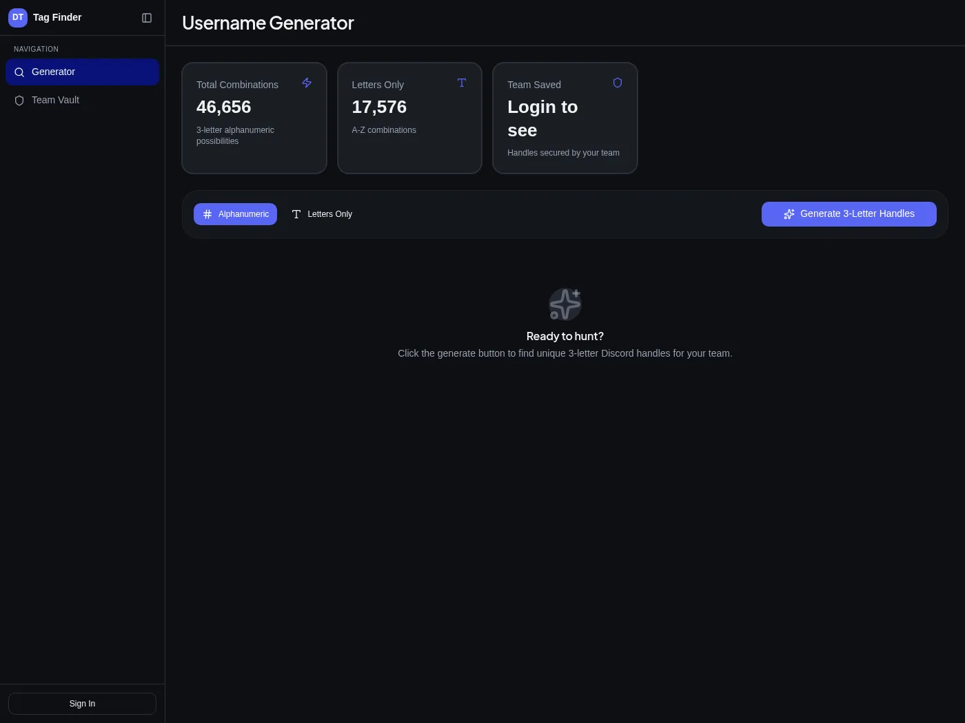 Discord Tag Finder