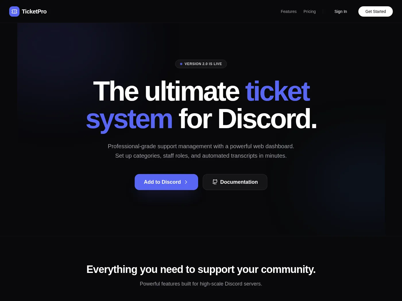 Discord Ticket Pro