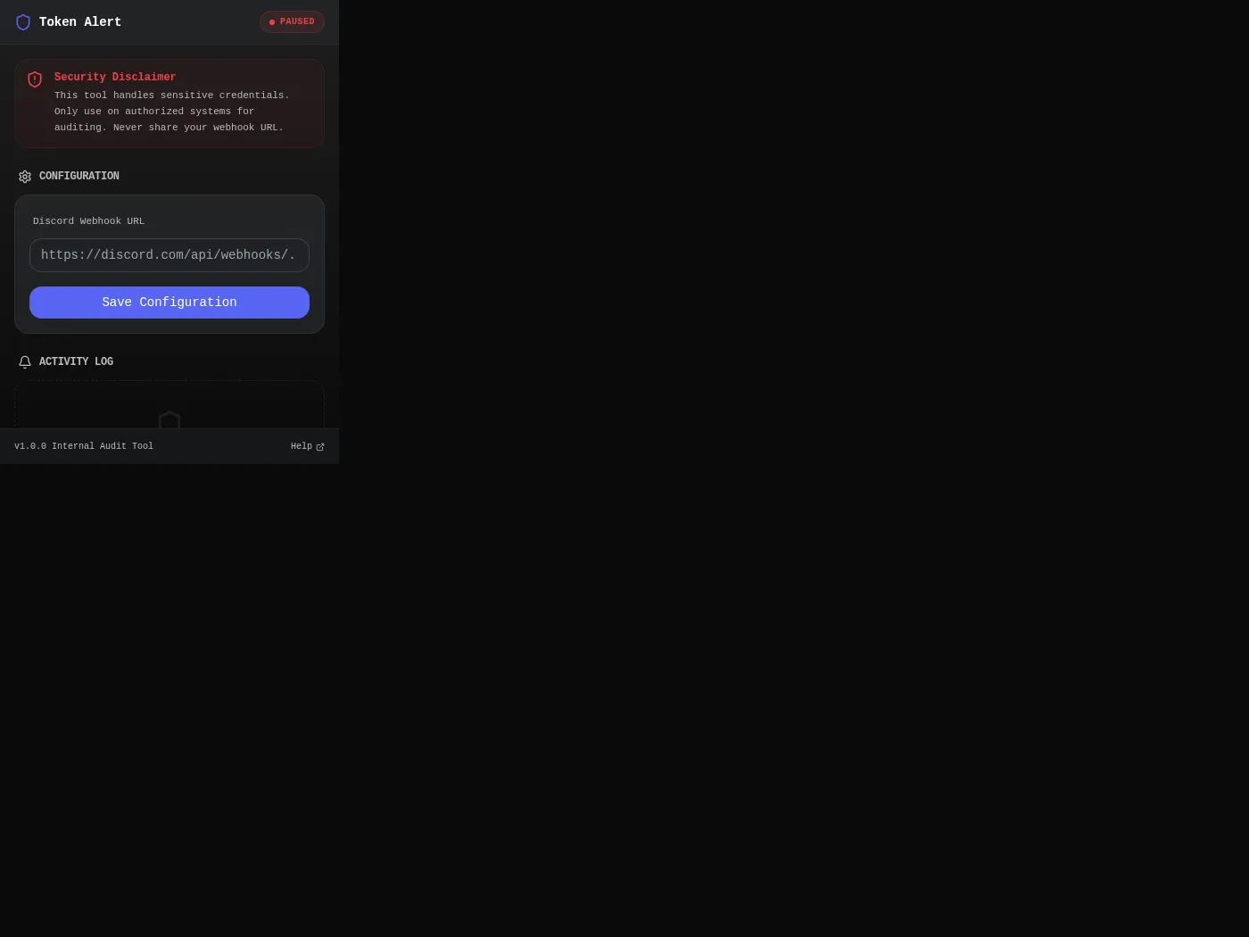 Discord Token Alert Extension