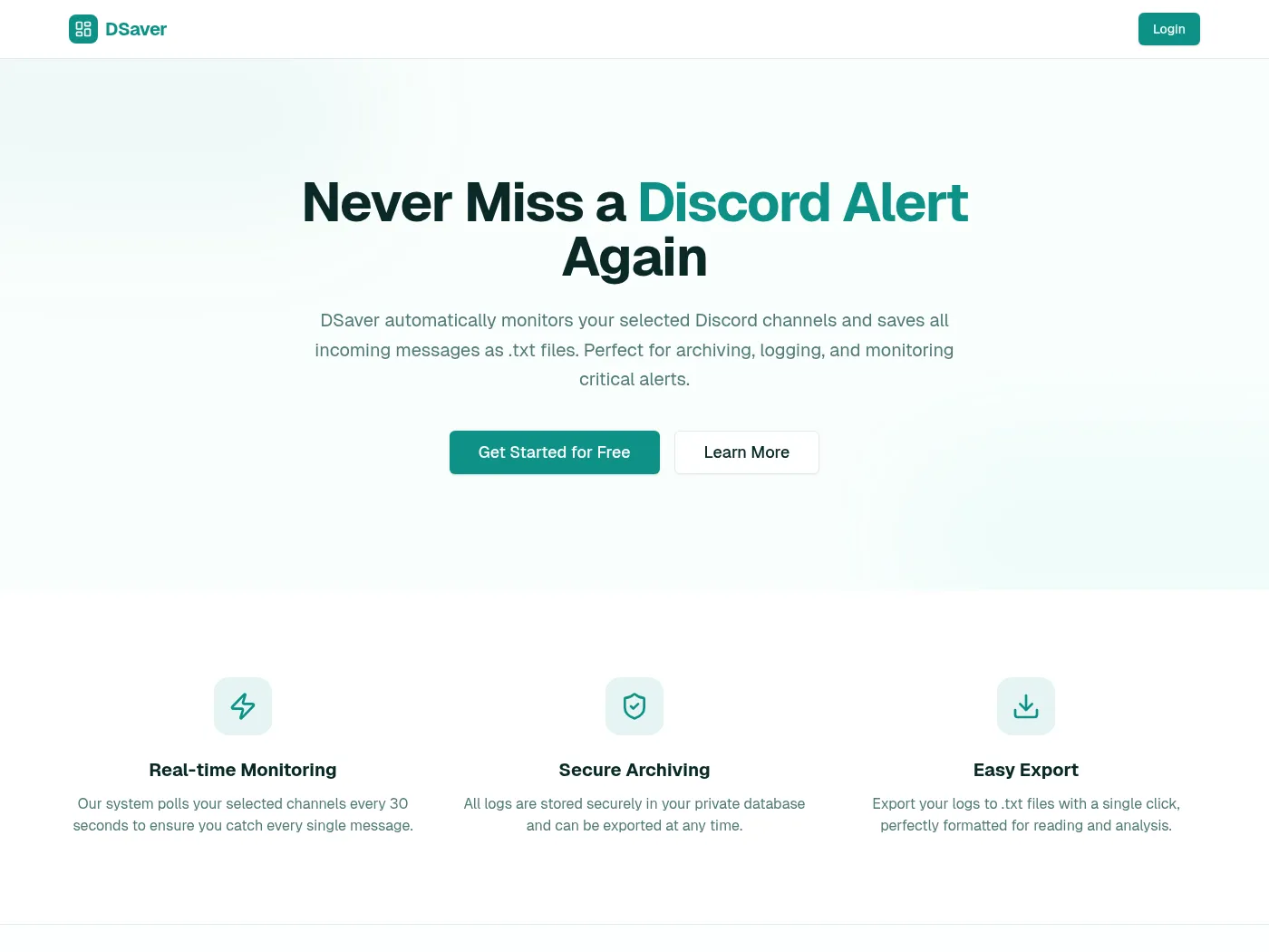 Discord Channel Saver
