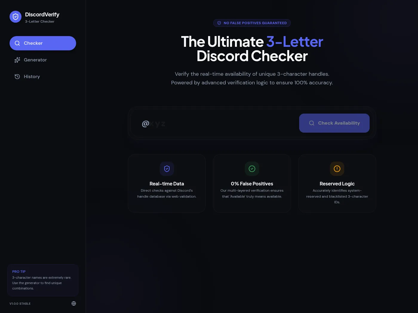 Discord 3-Letter Checker