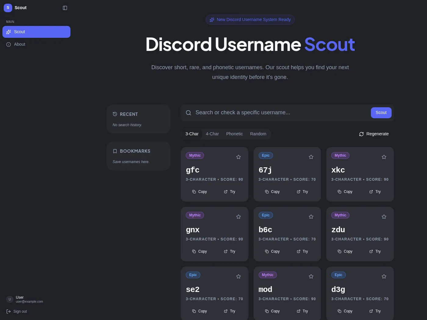 Discord Username Scout
