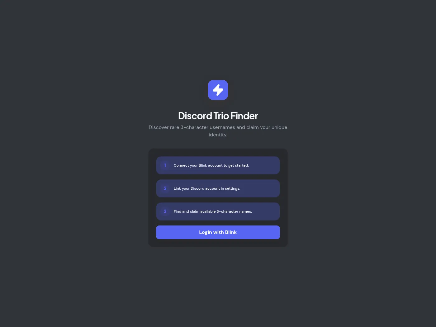 Discord Trio Finder