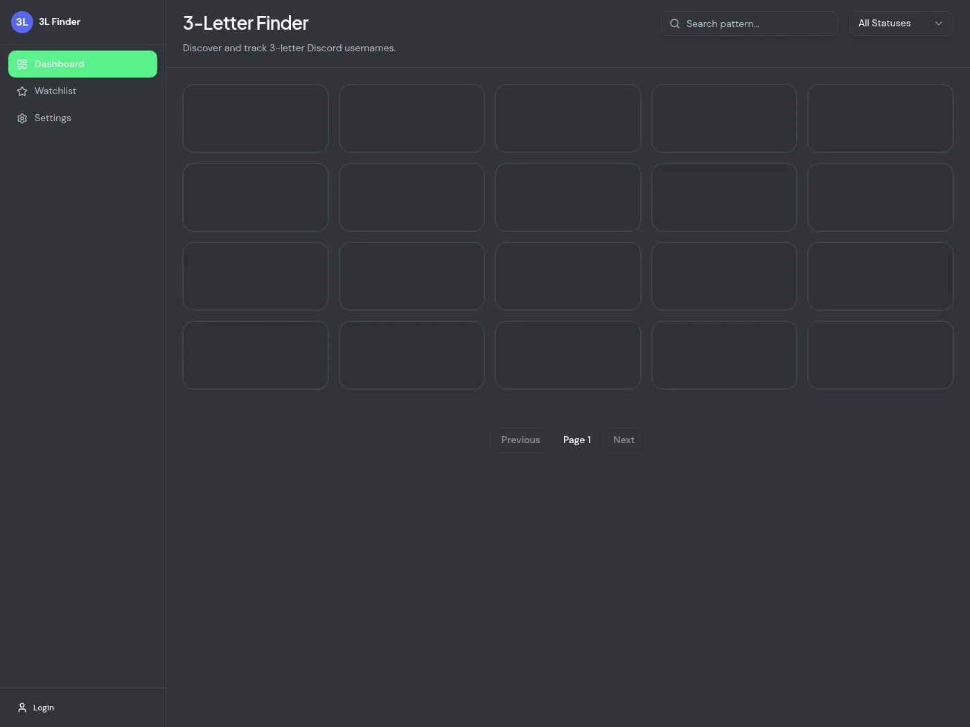 Discord 3-Letter Finder