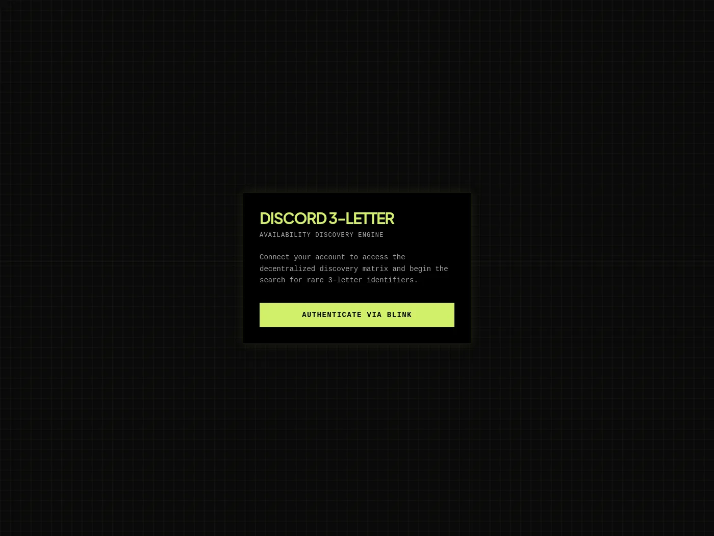 Discord 3-Letter Finder