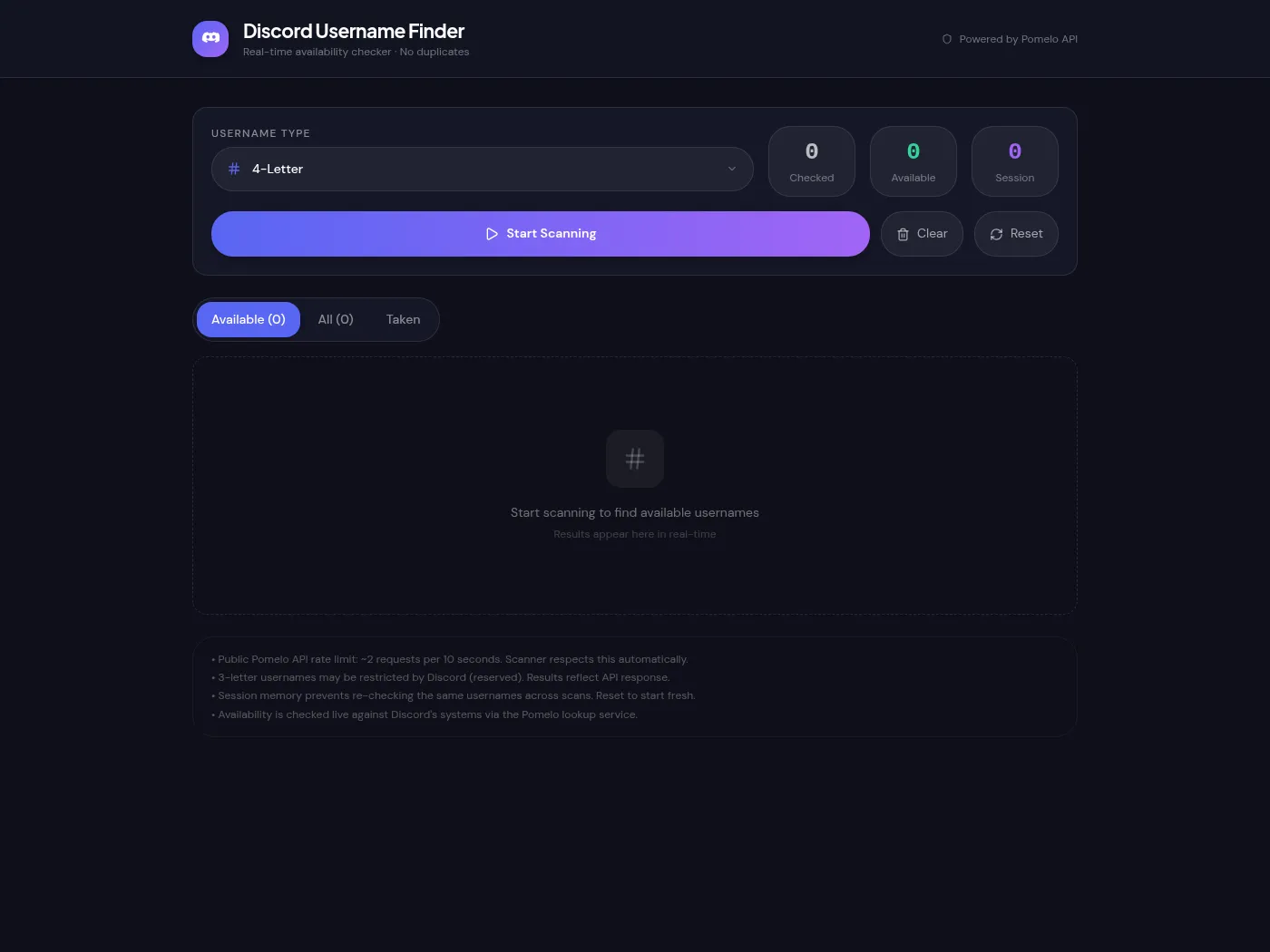 Discord Username Finder