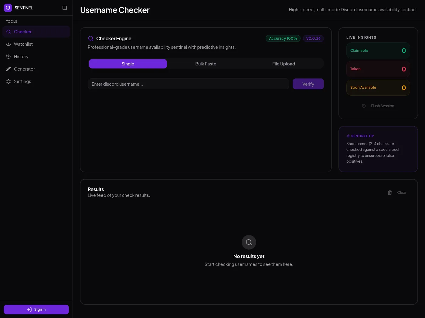 Discord Username Sentinel
