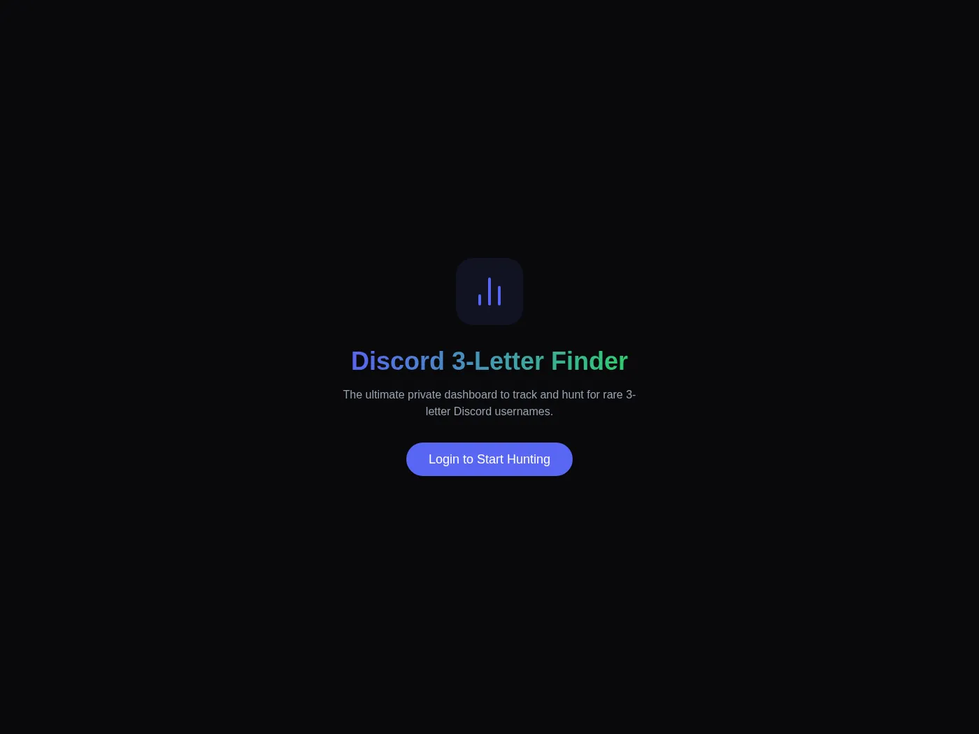 Discord 3-Letter Finder
