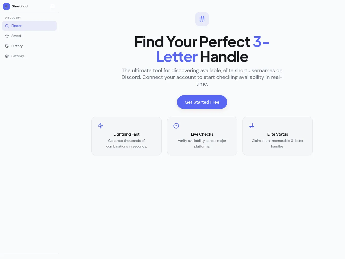 Discord 3-Letter Finder