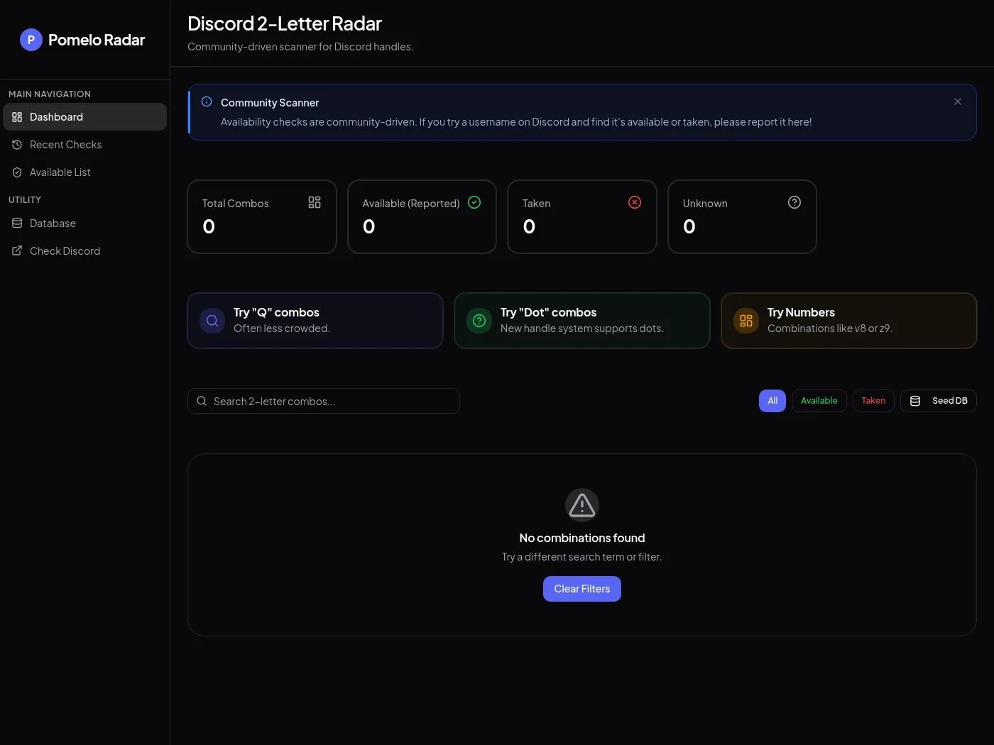 Discord 2-Letter Finder