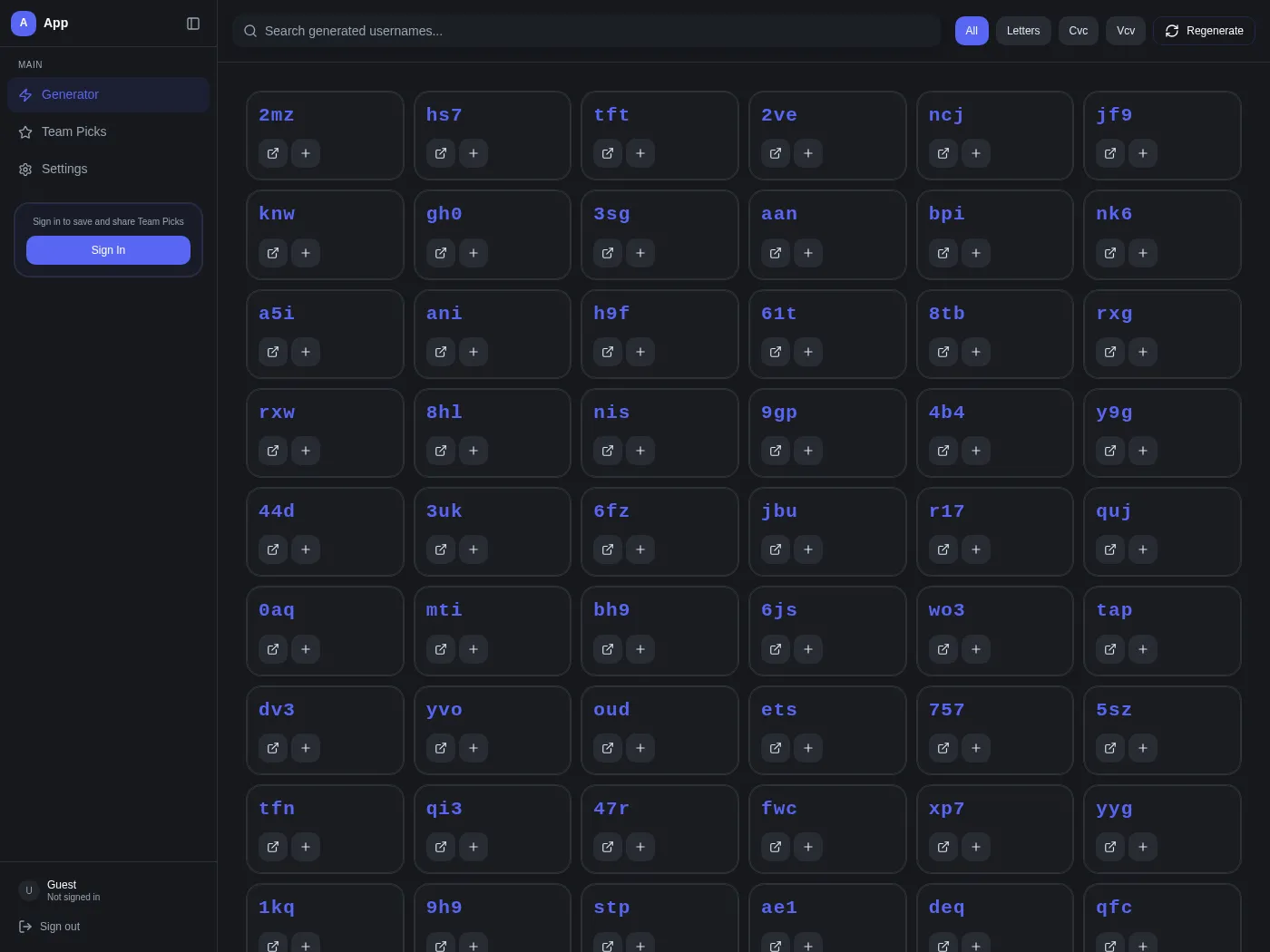 Discord 3-Letter Finder