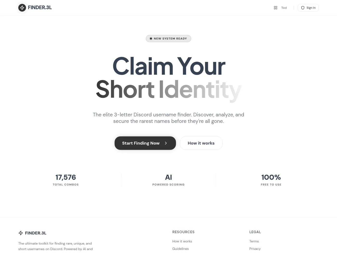 Discord 3-Letter Finder