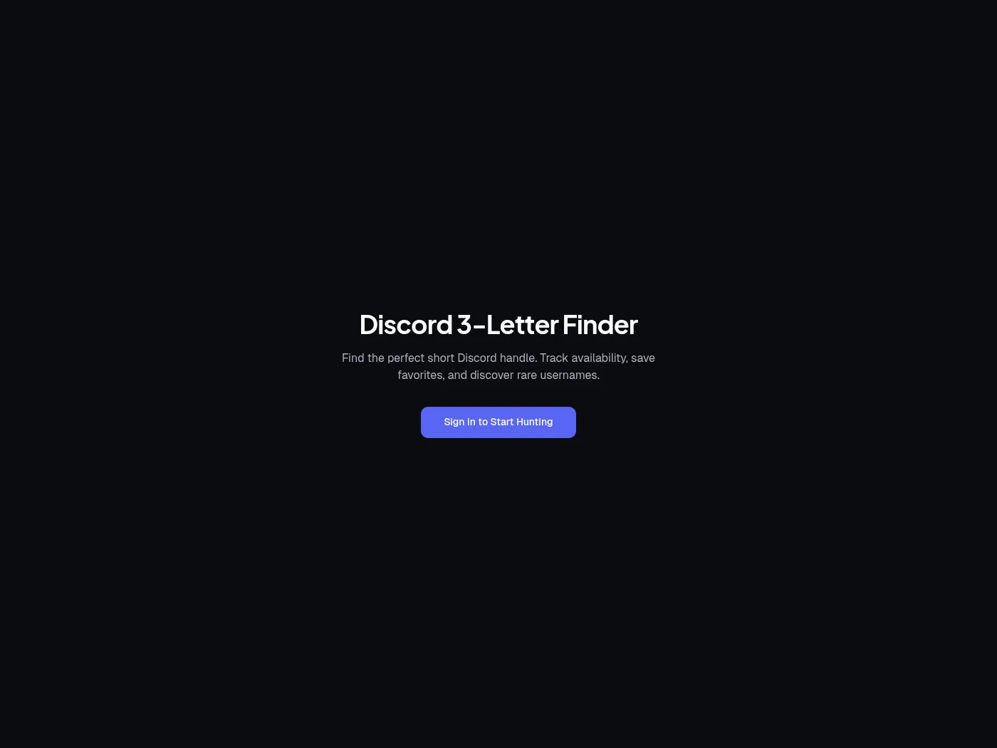 Discord 3-Letter Finder