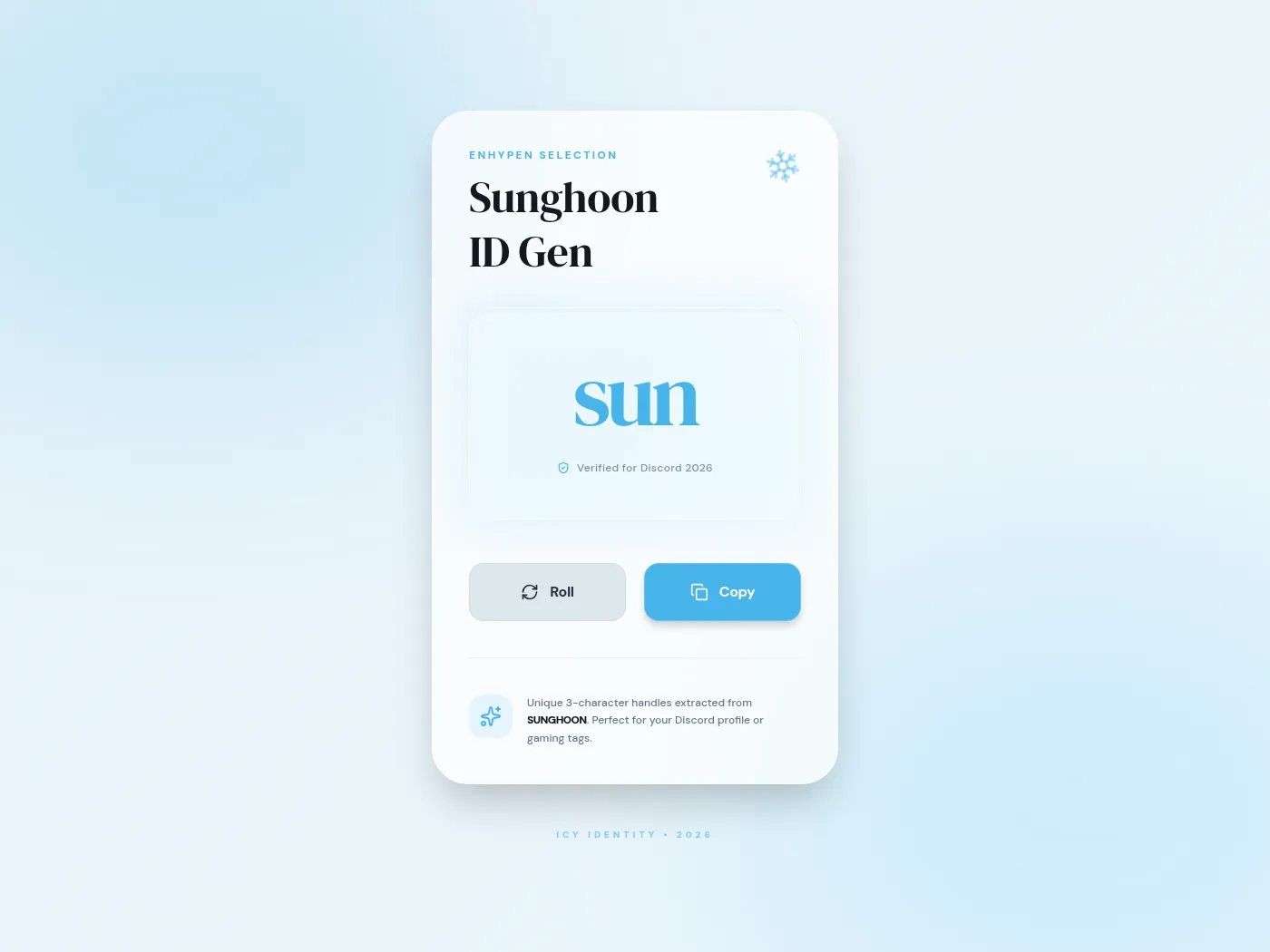 Sunghoon Username Gen