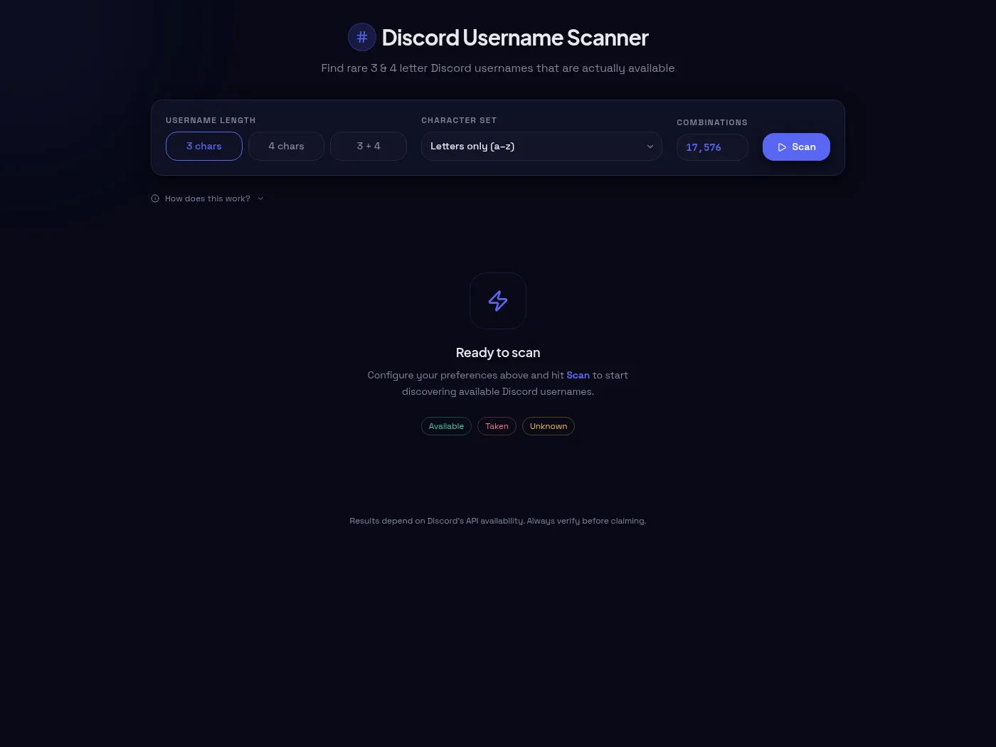 Discord Username Scanner