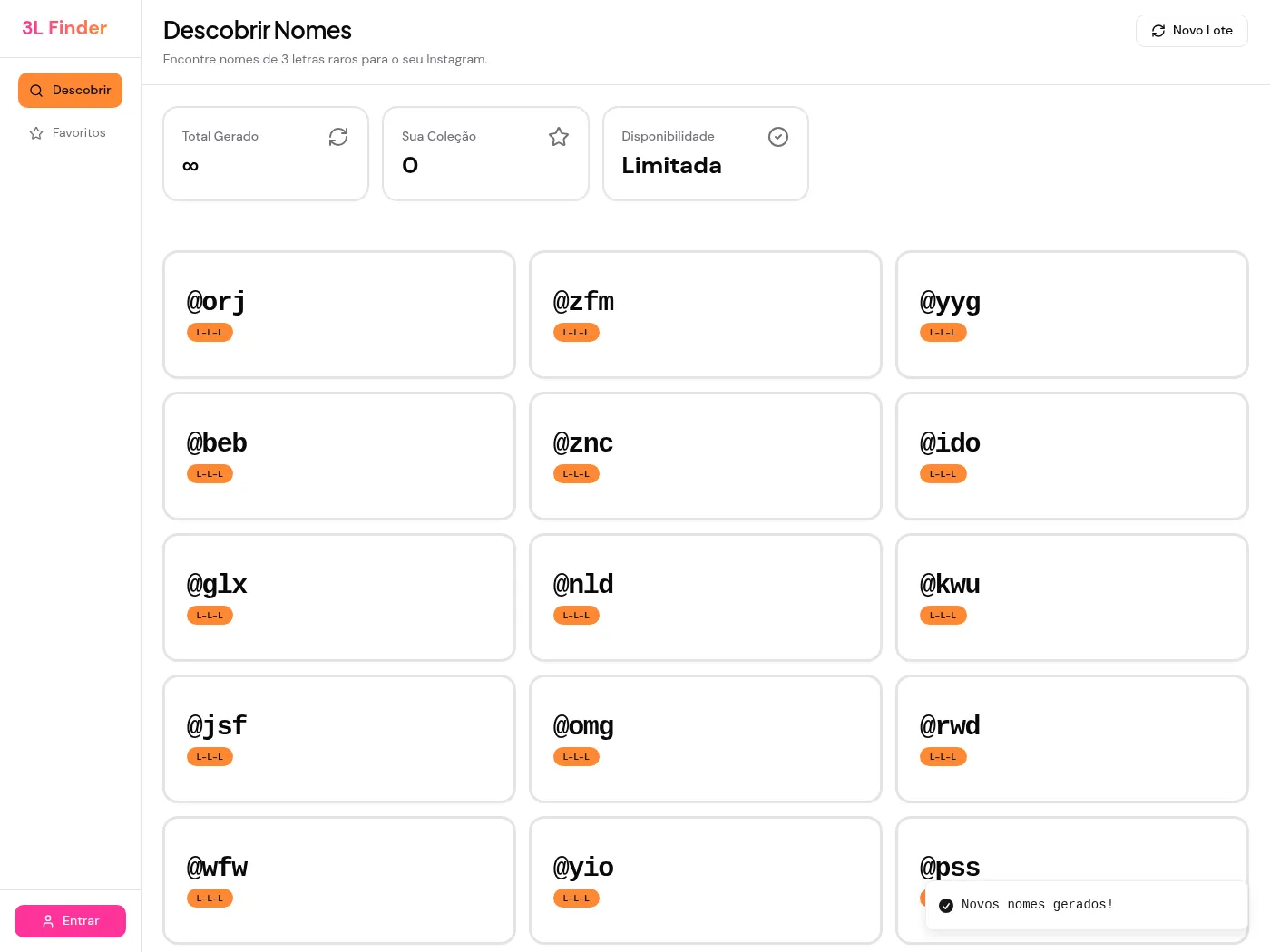 Discord 3-Letter Finder