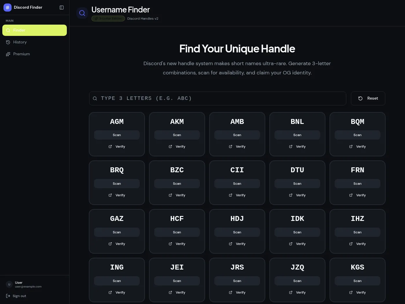 Discord Username Finder