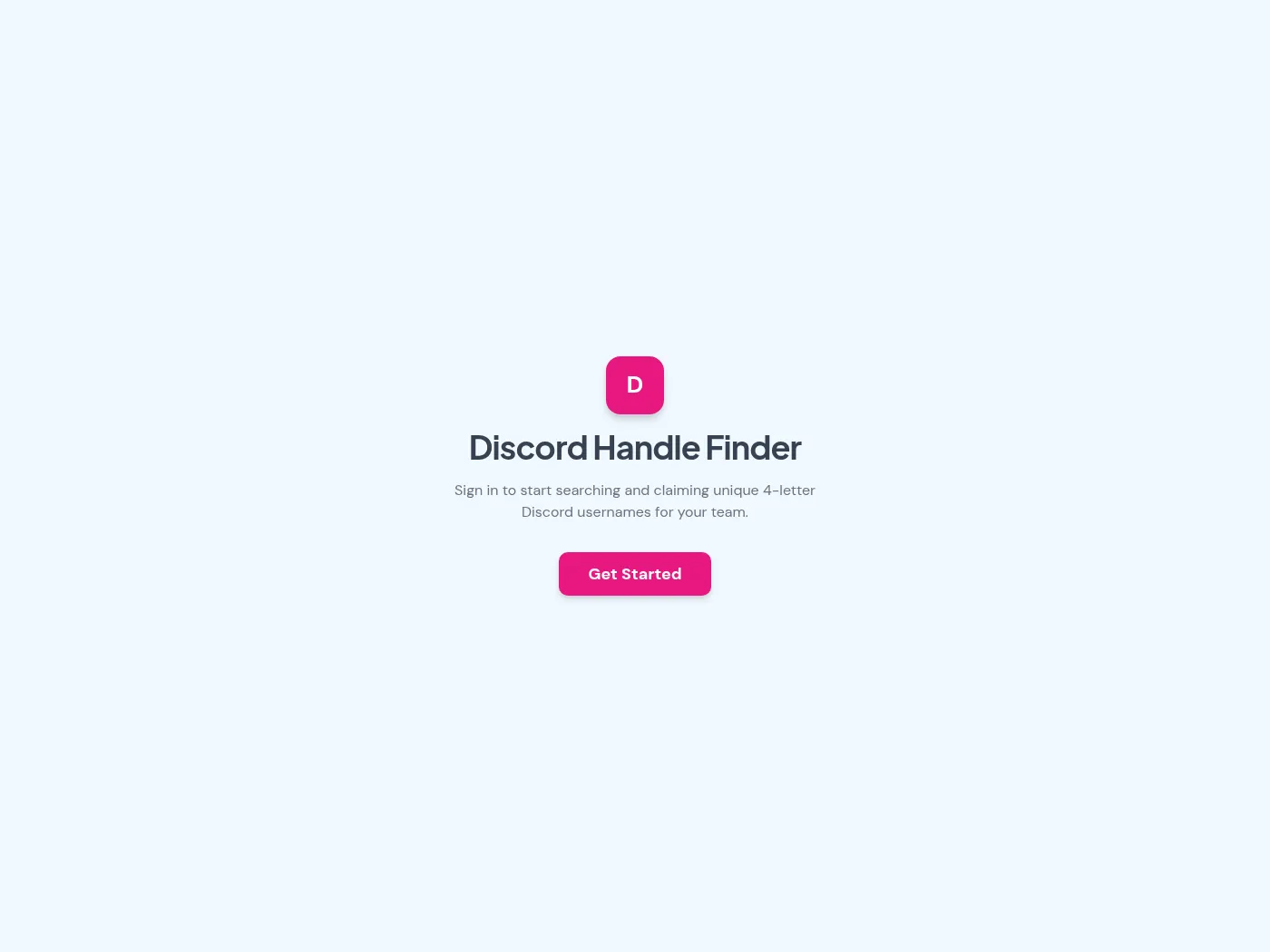 Discord Handle Finder