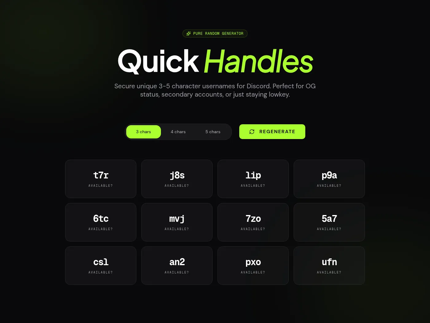 Quick Discord Usernames