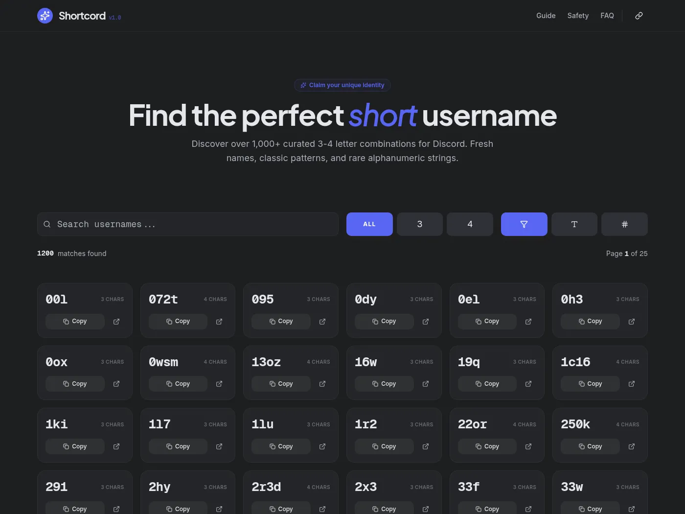 Discord Short Usernames