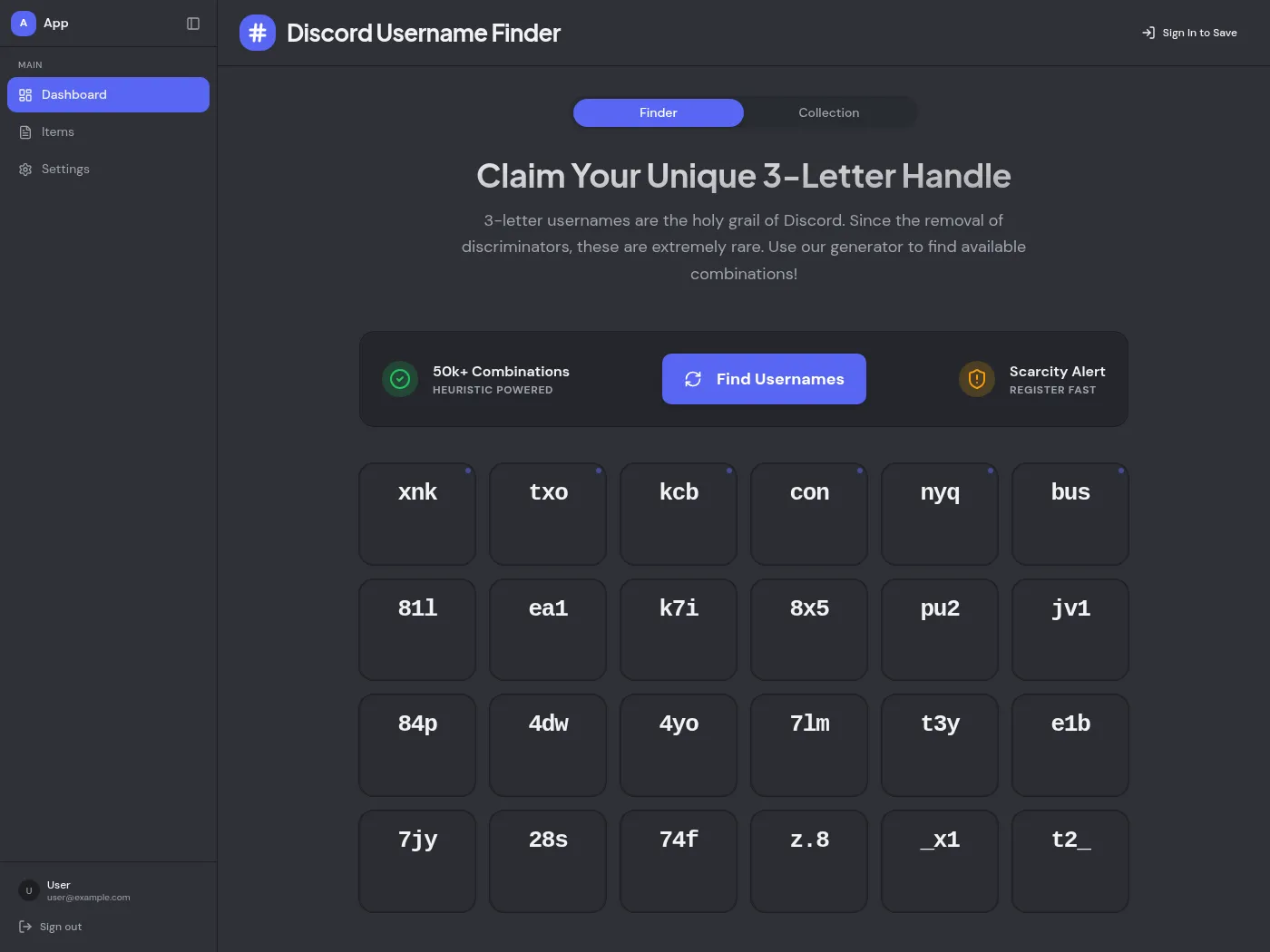 3-Letter Discord Finder