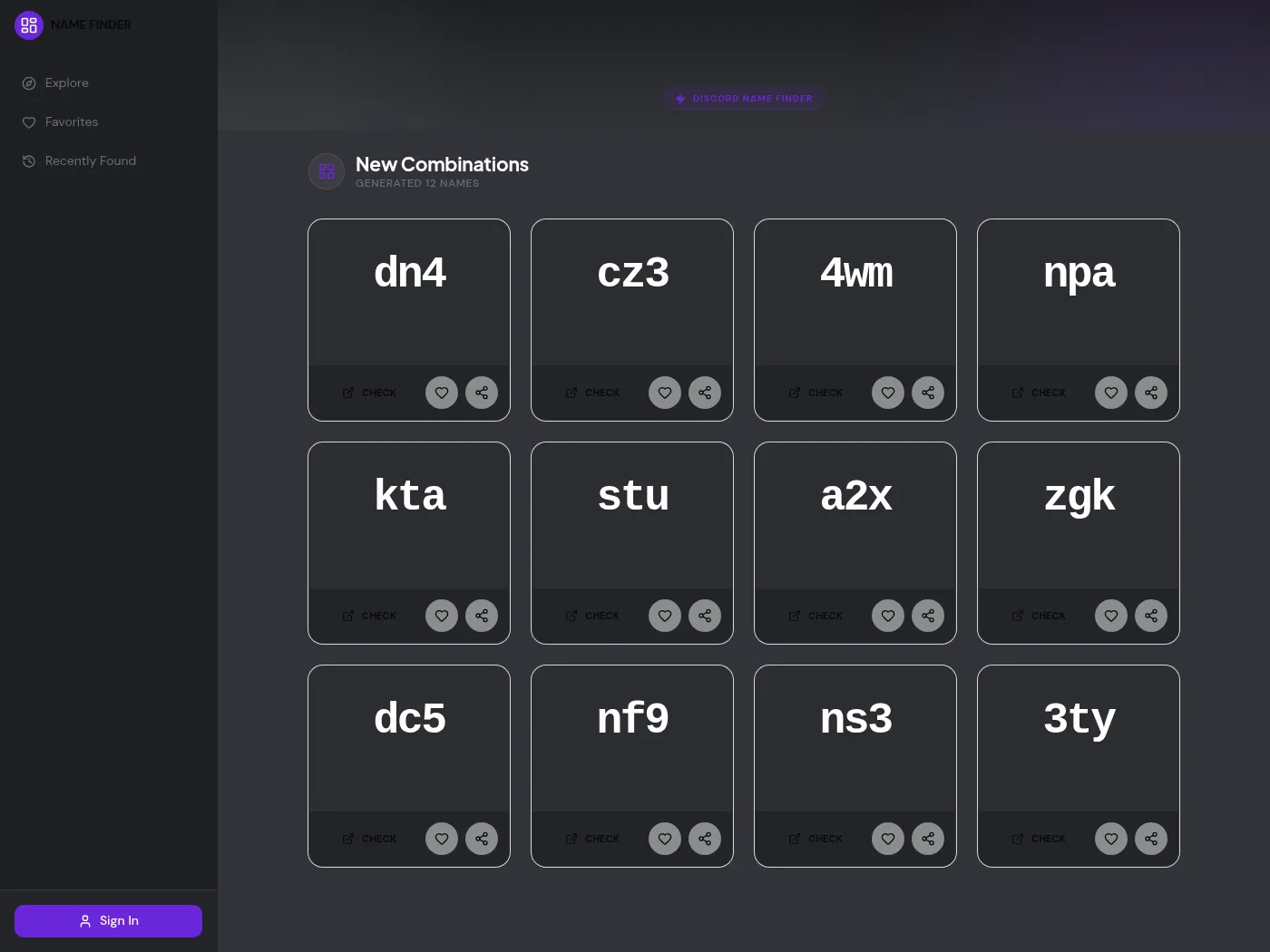 Discord Name Finder