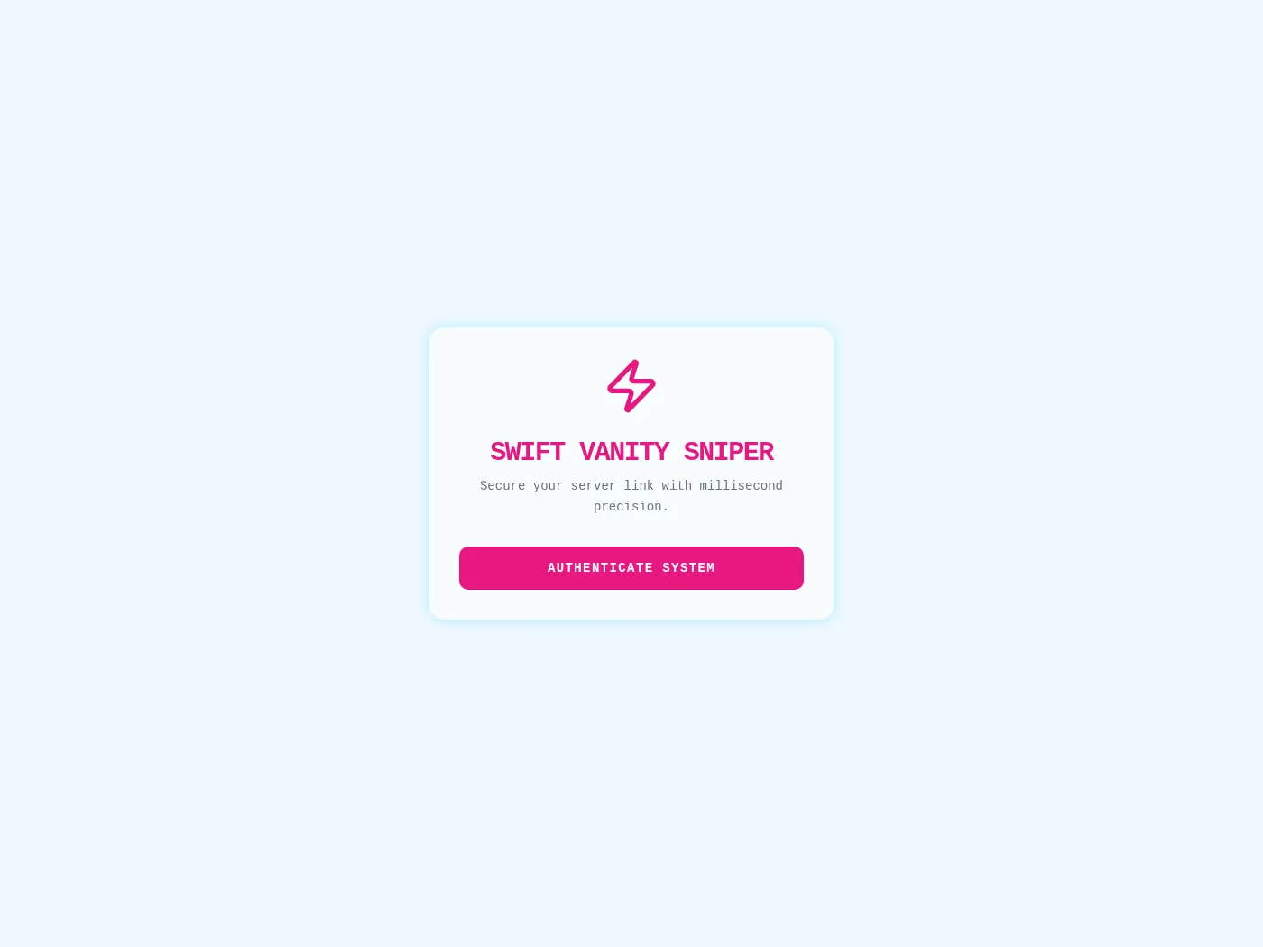 Swift Vanity Sniper