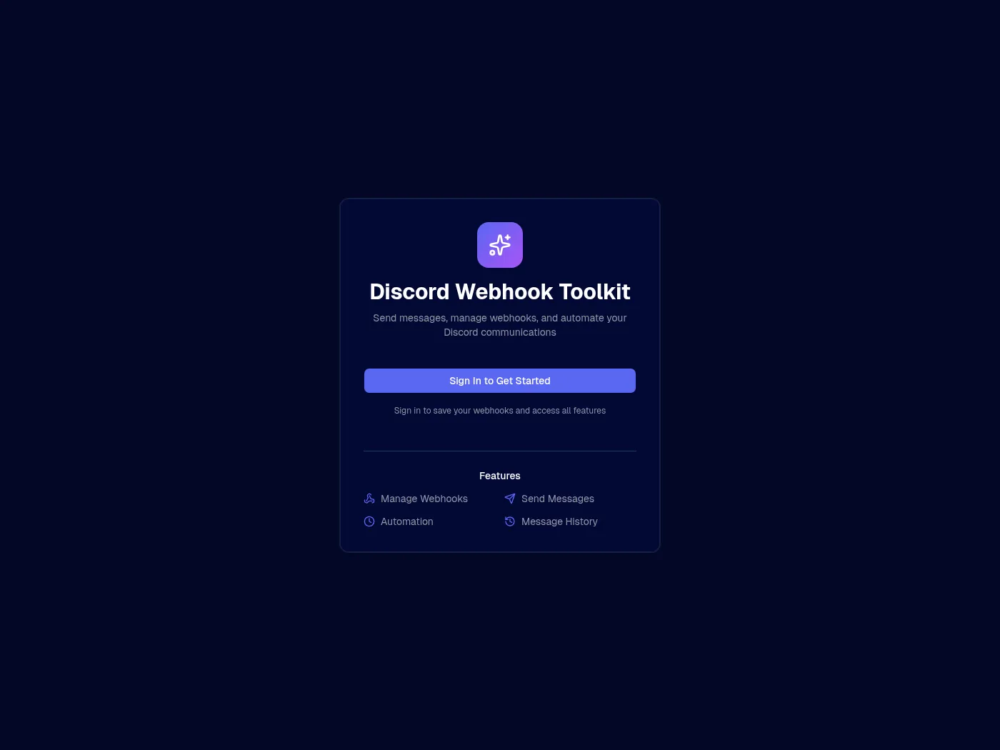 Discord Webhook Toolkit