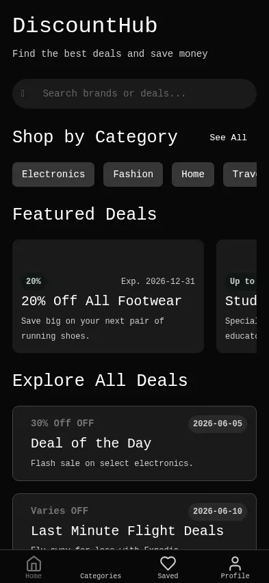 DiscountHub Mobile