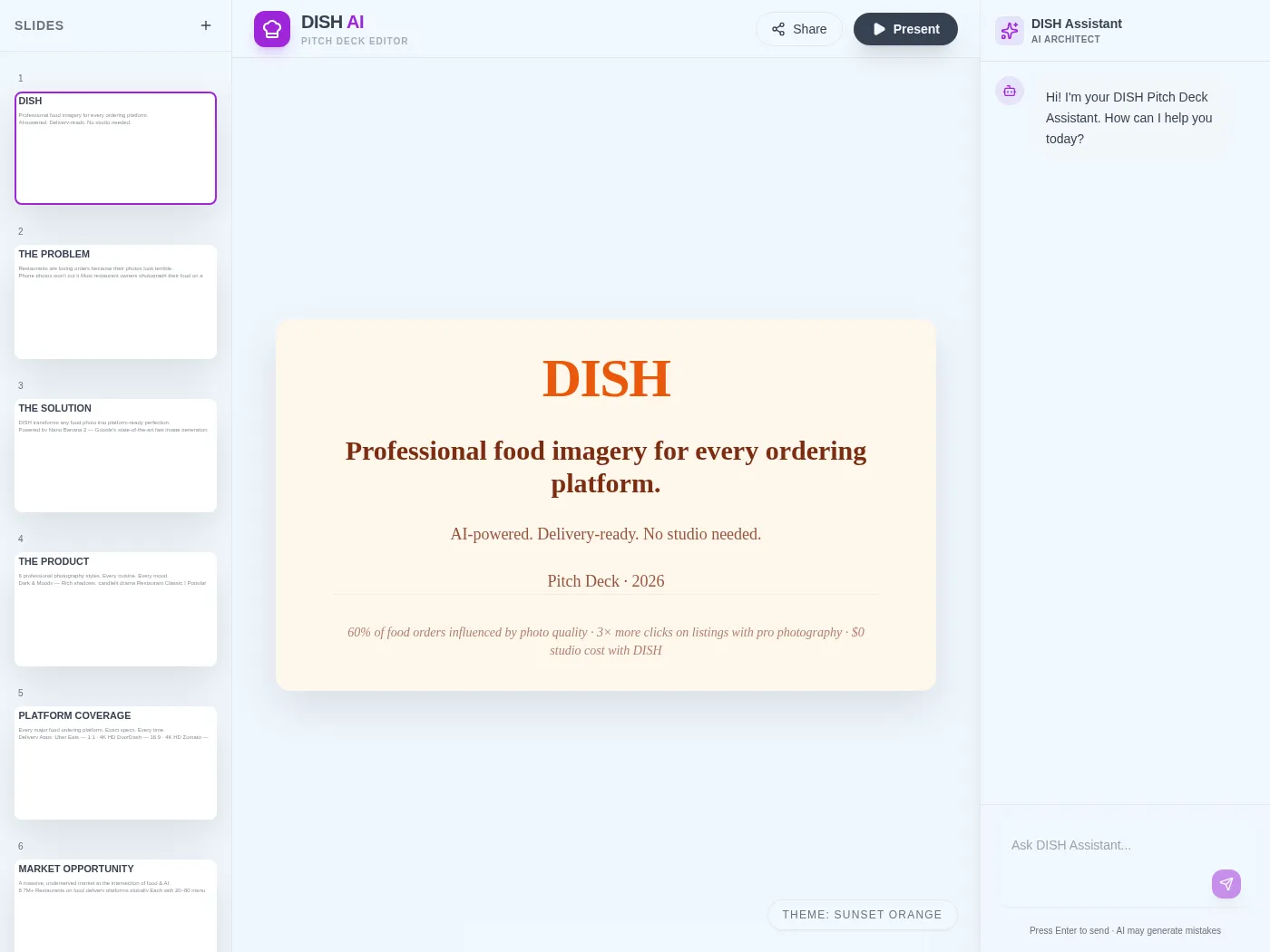 DISH AI Food Photos