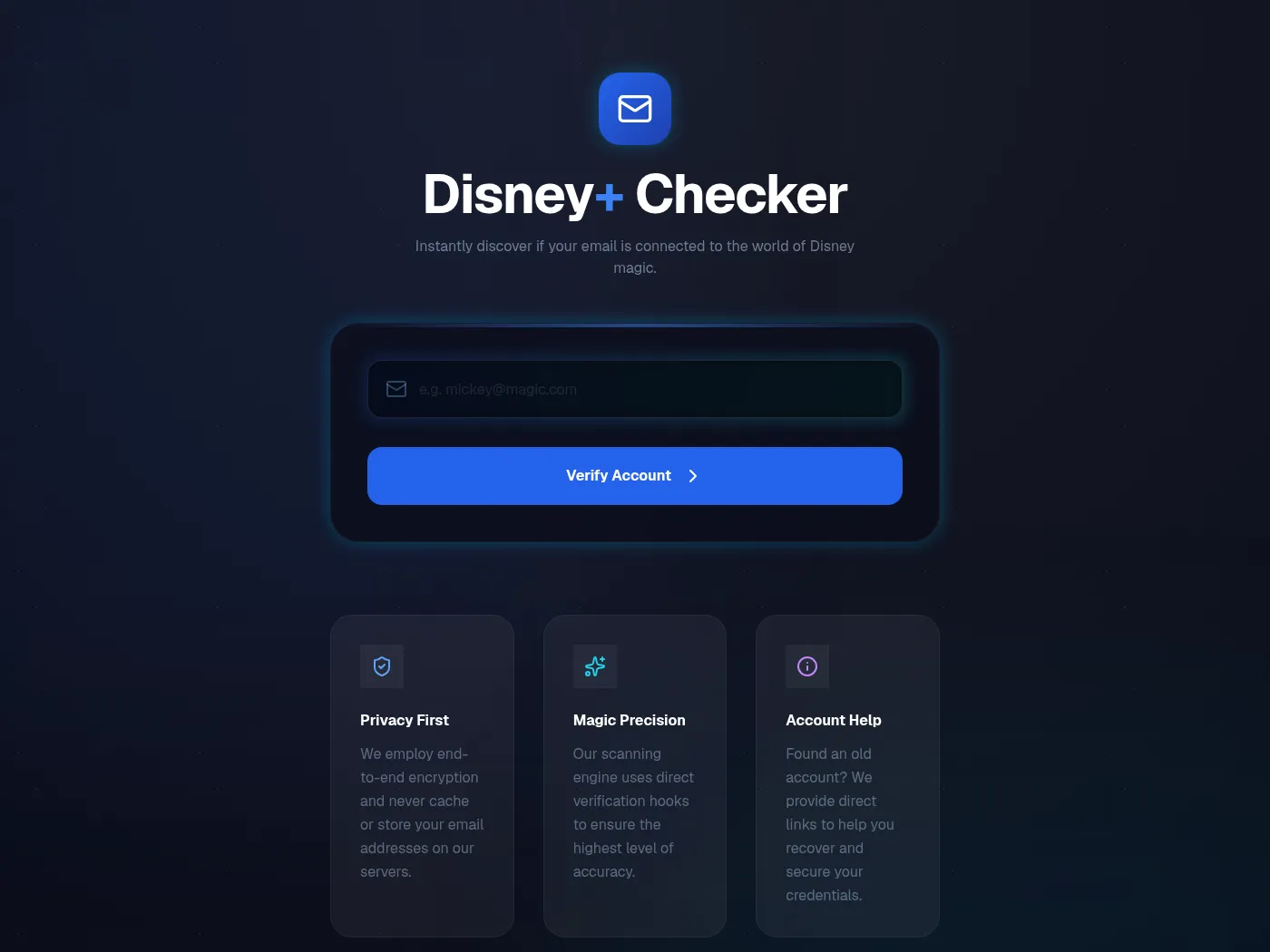 Disney+ Email Checker