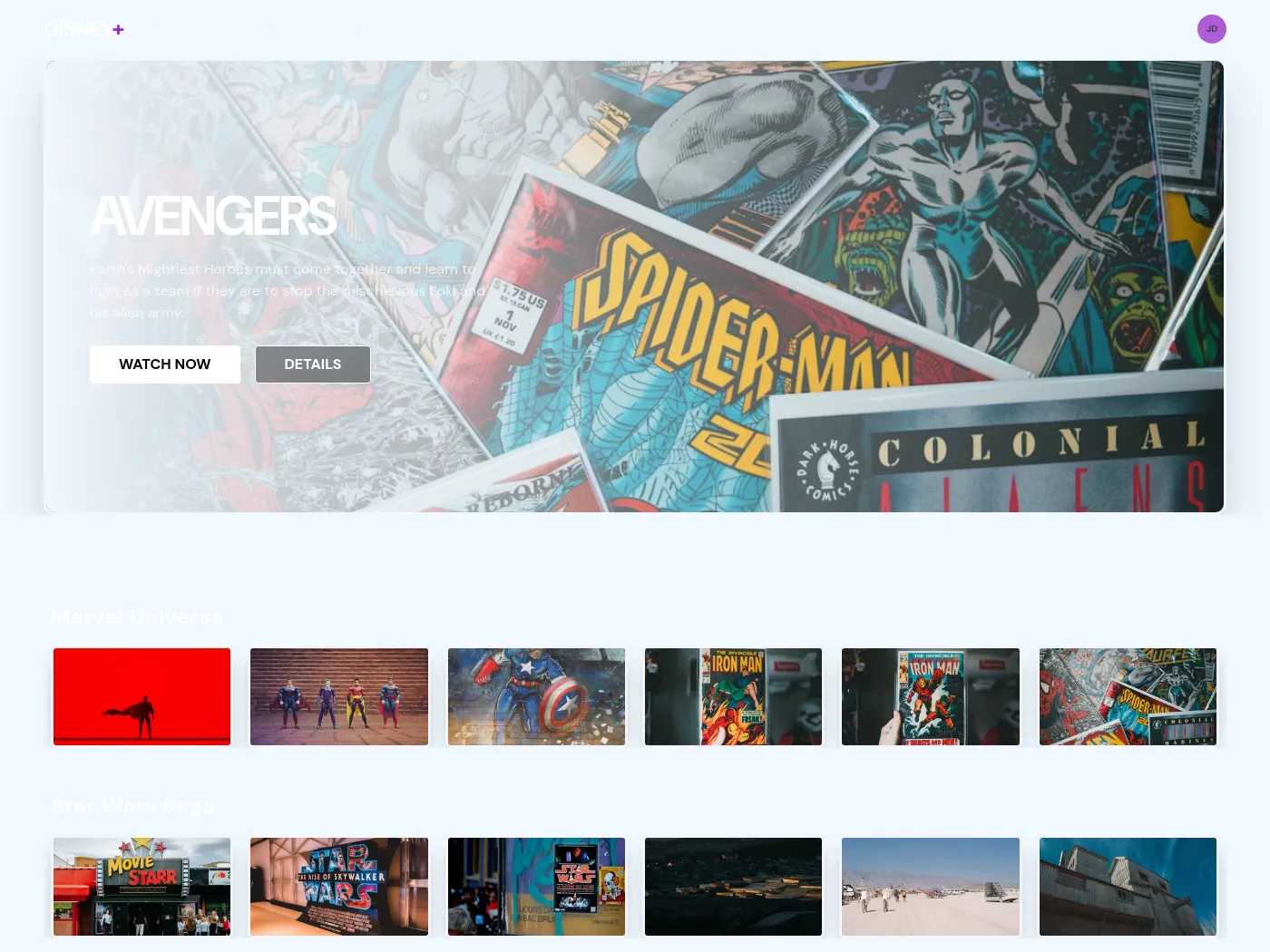 Disney+ Style Slider