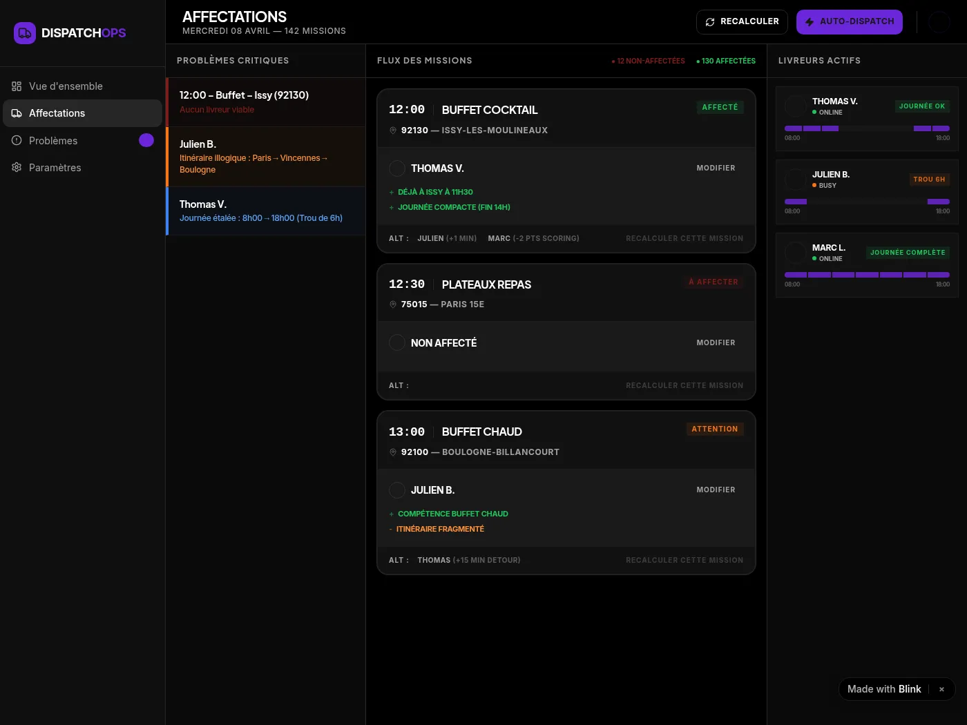 DispatchOps Visual Dashboard