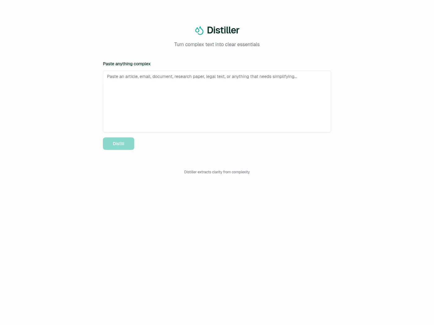 Distiller AI Simplifier