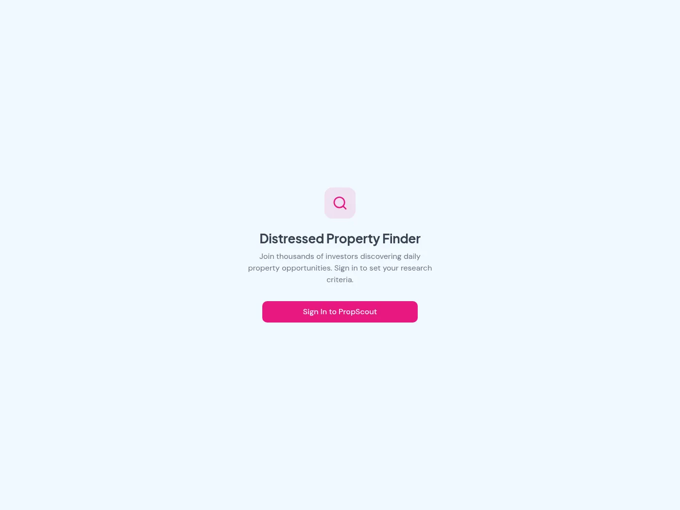 Distressed Property Finder