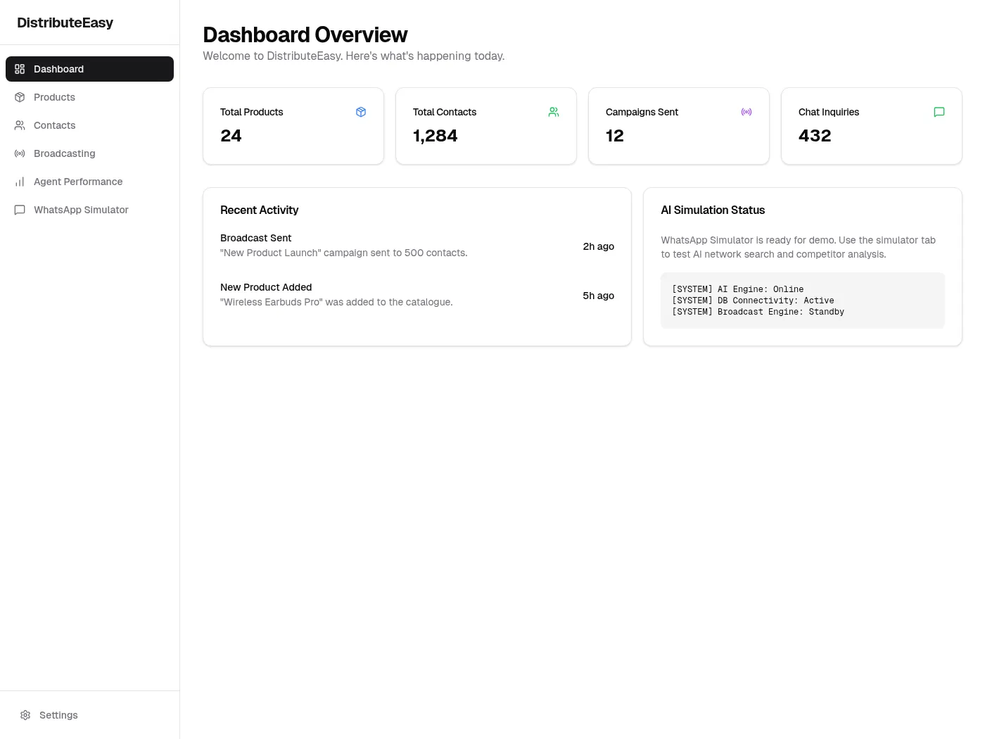 DistributeEasy Chat Demo