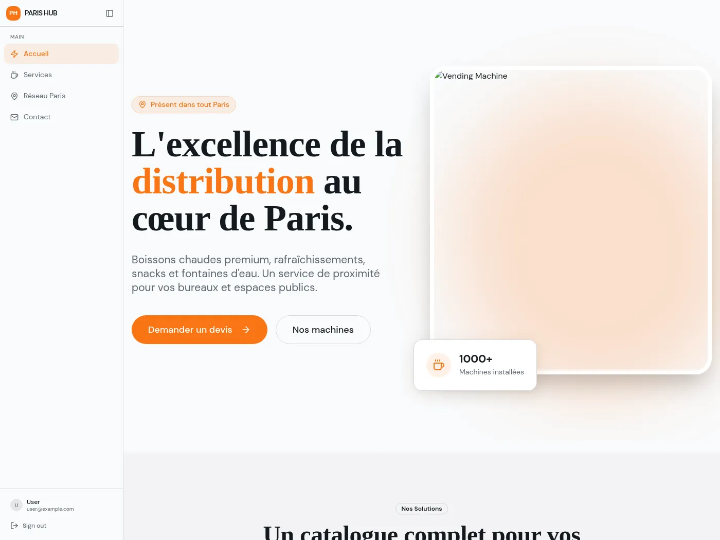 Distributeur Paris Hub