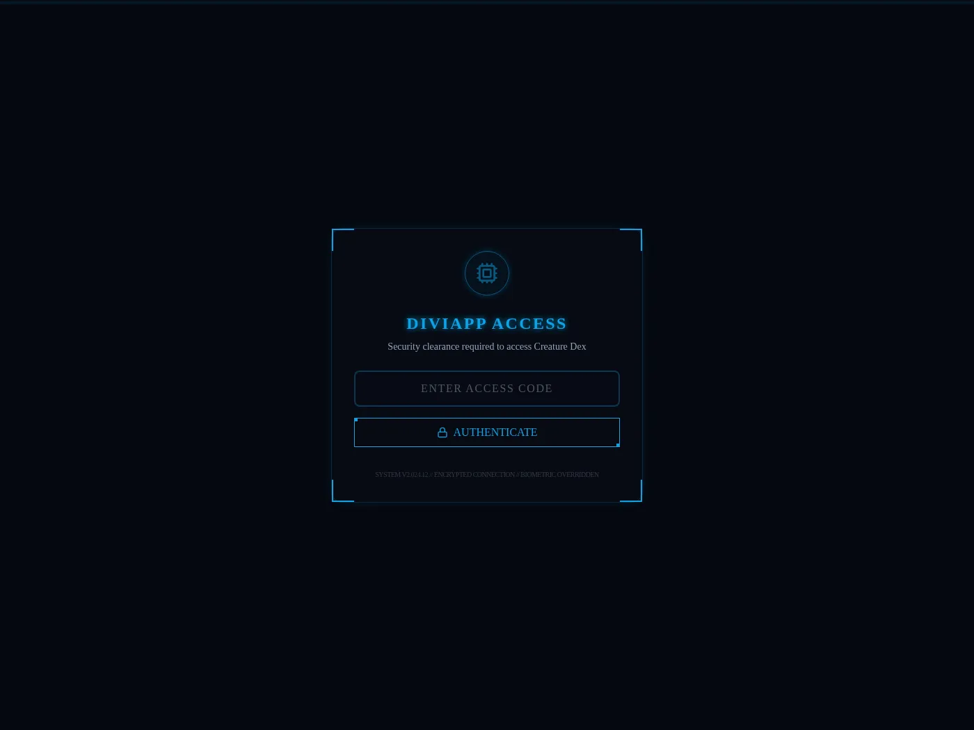 DiviApp Creature Dex