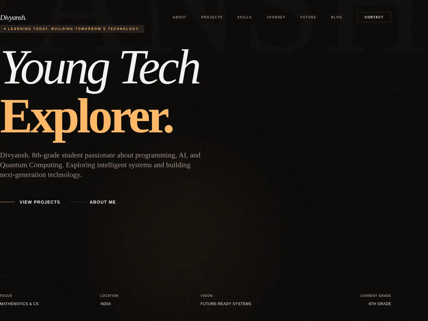 Divyansh's Portfolio