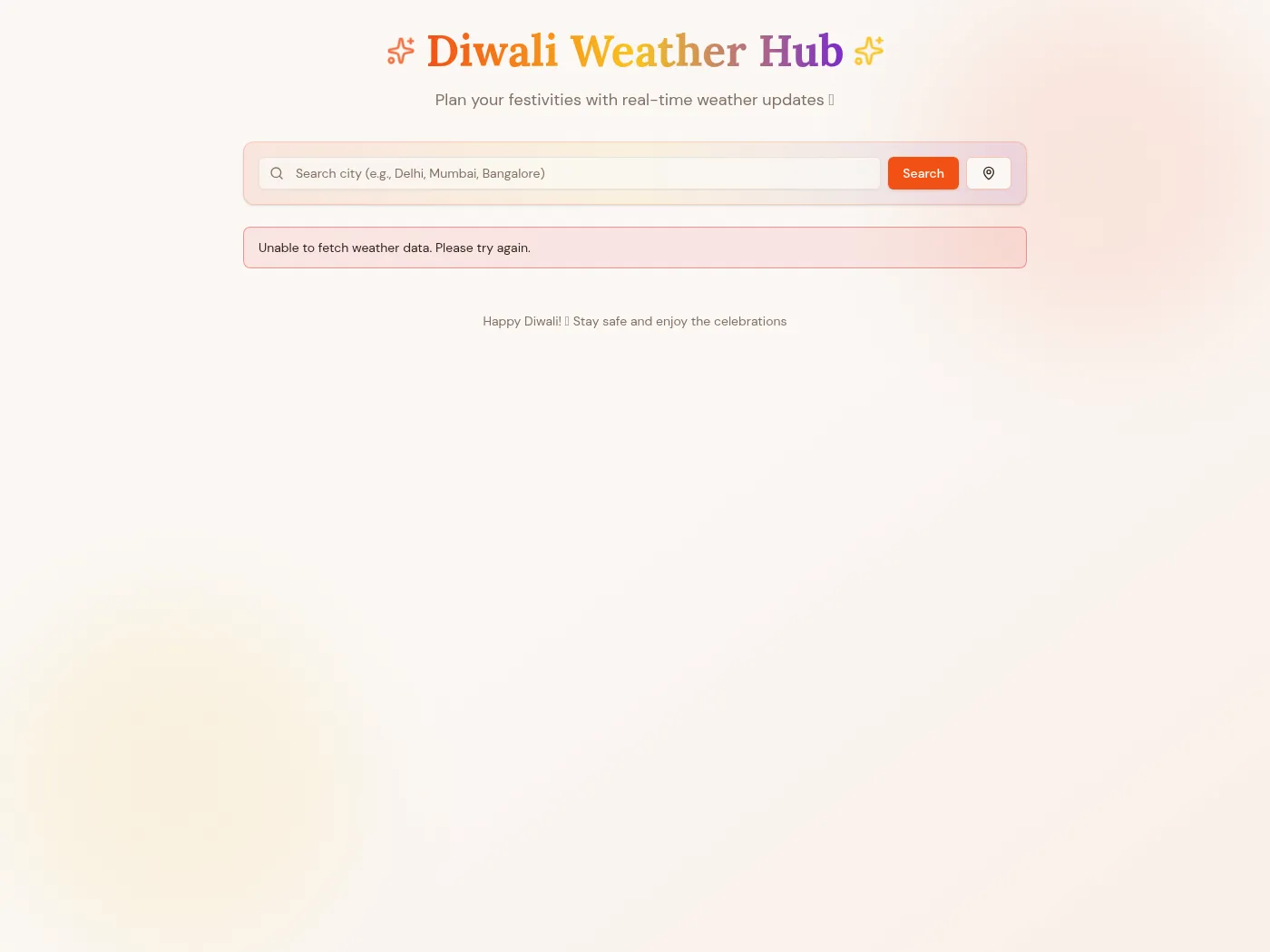 Diwali Weather Hub