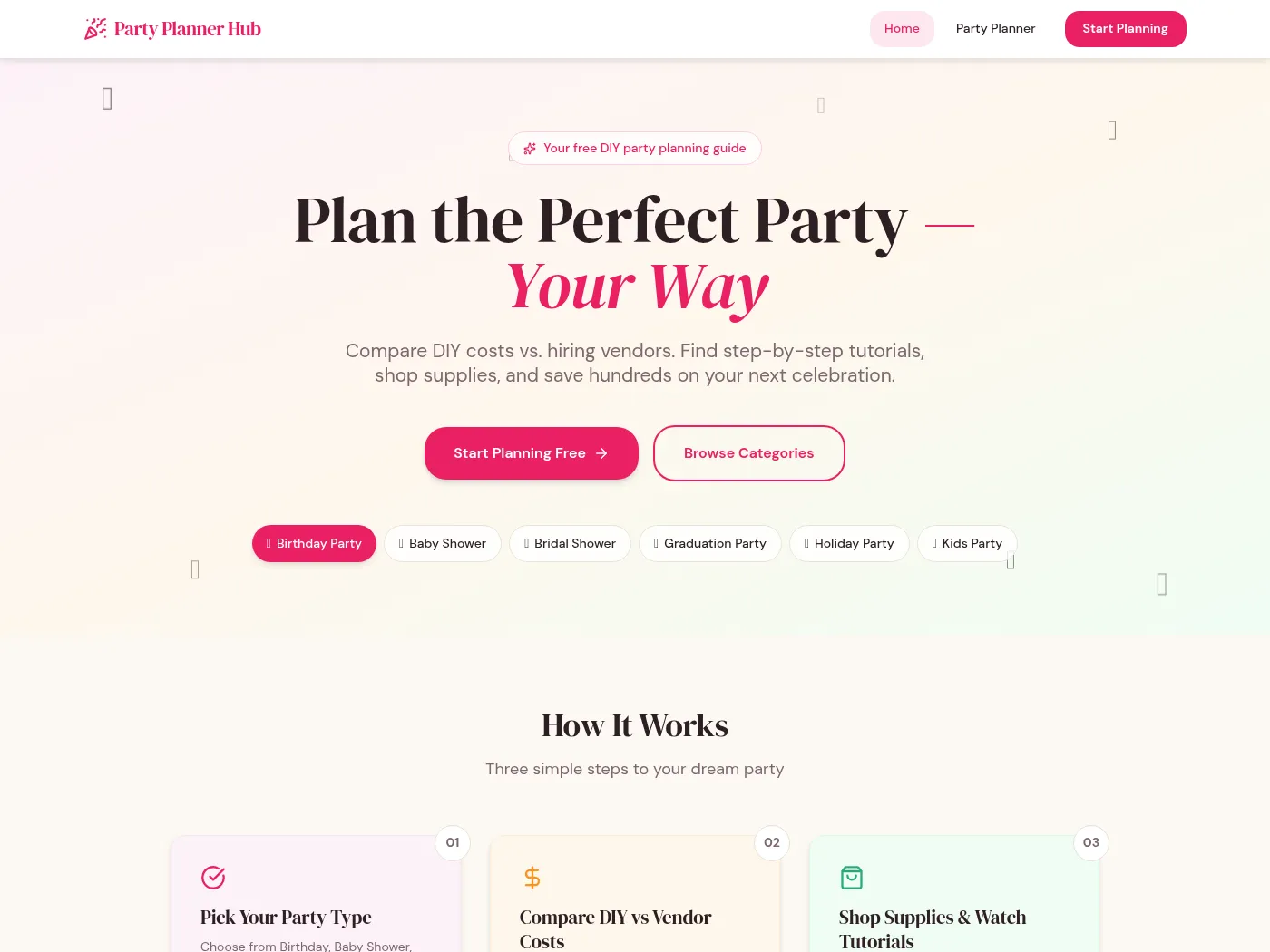DIY Party Planner Hub