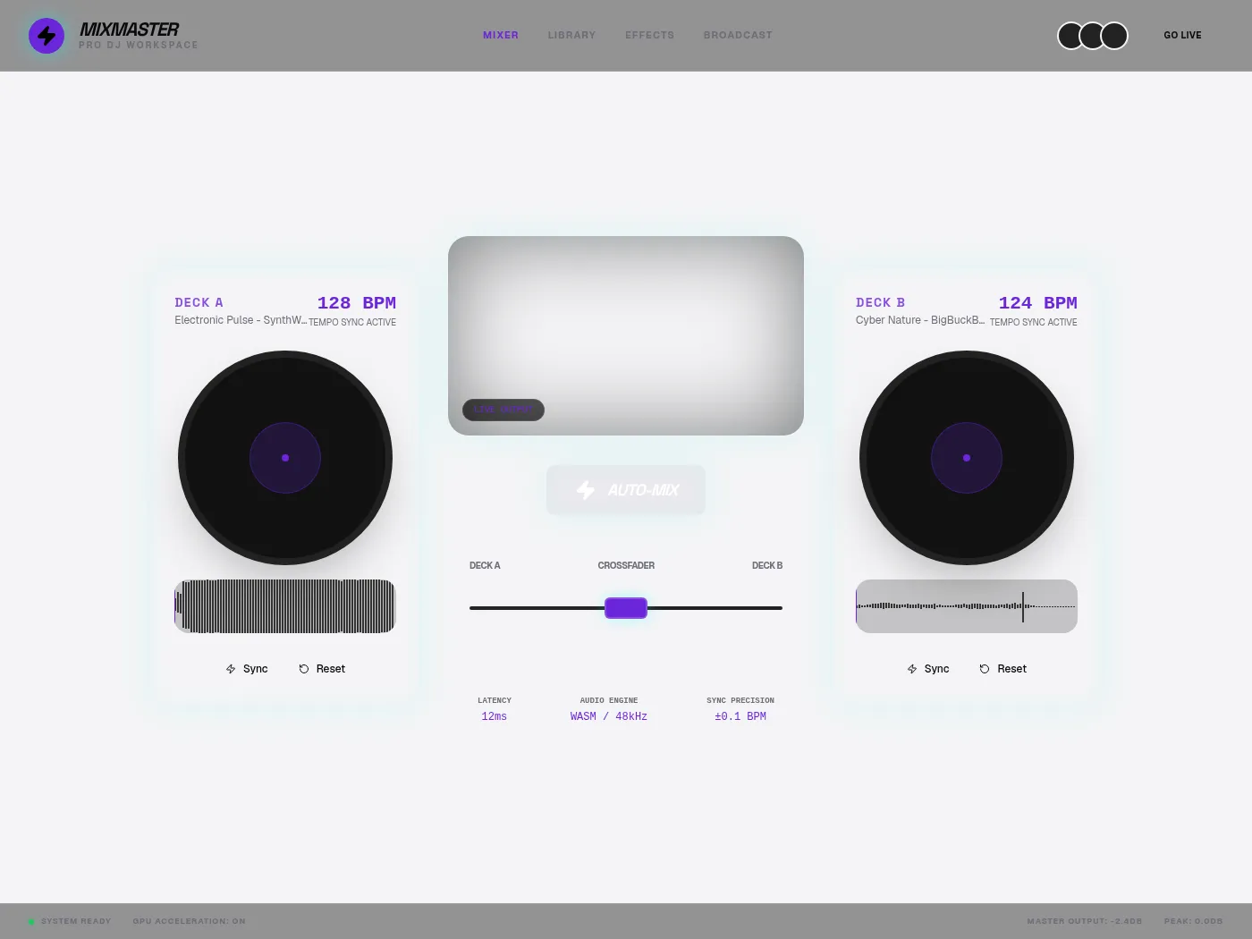 MixMaster DJ Web App