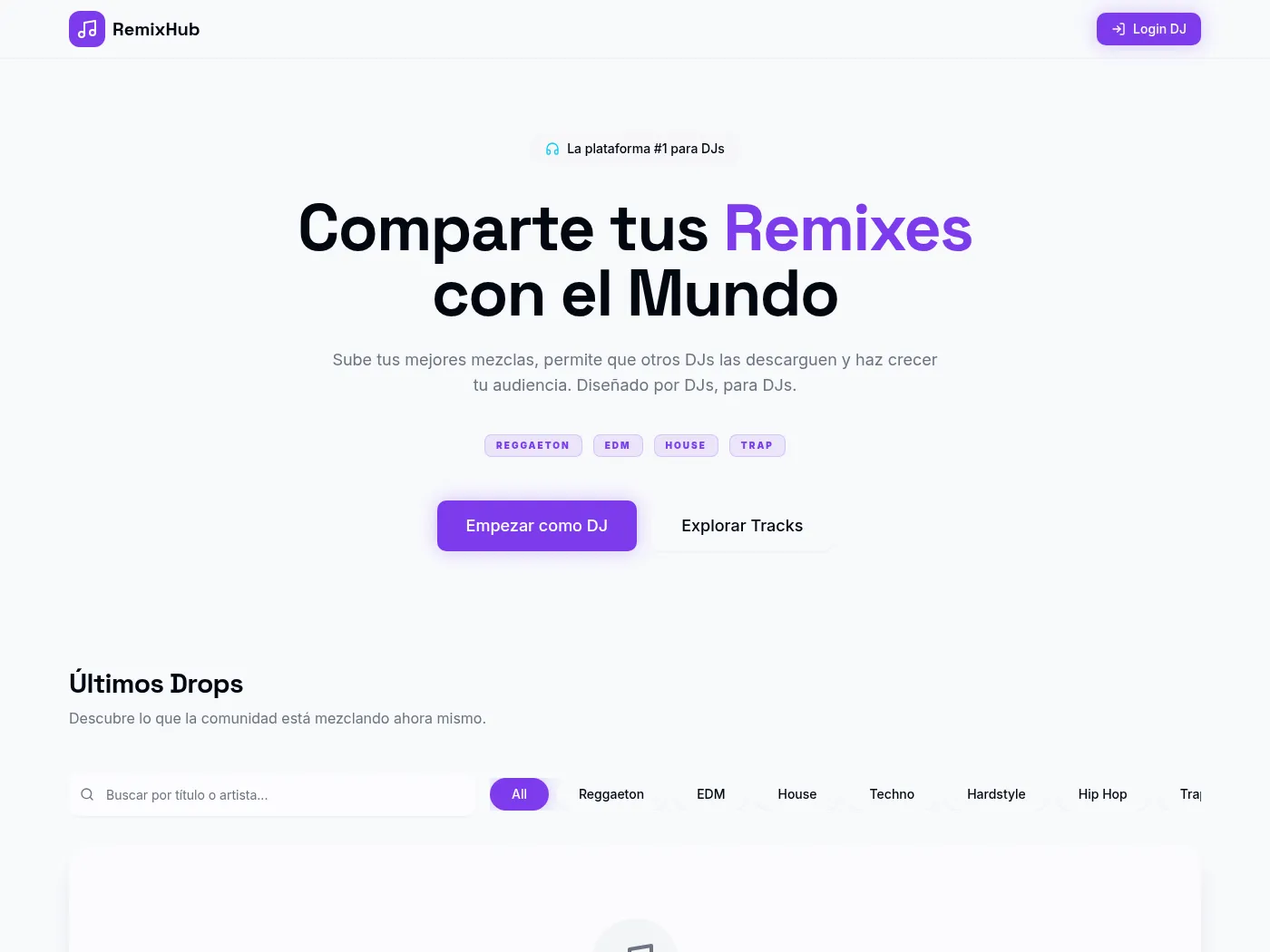 DJ Remix Sharing Web